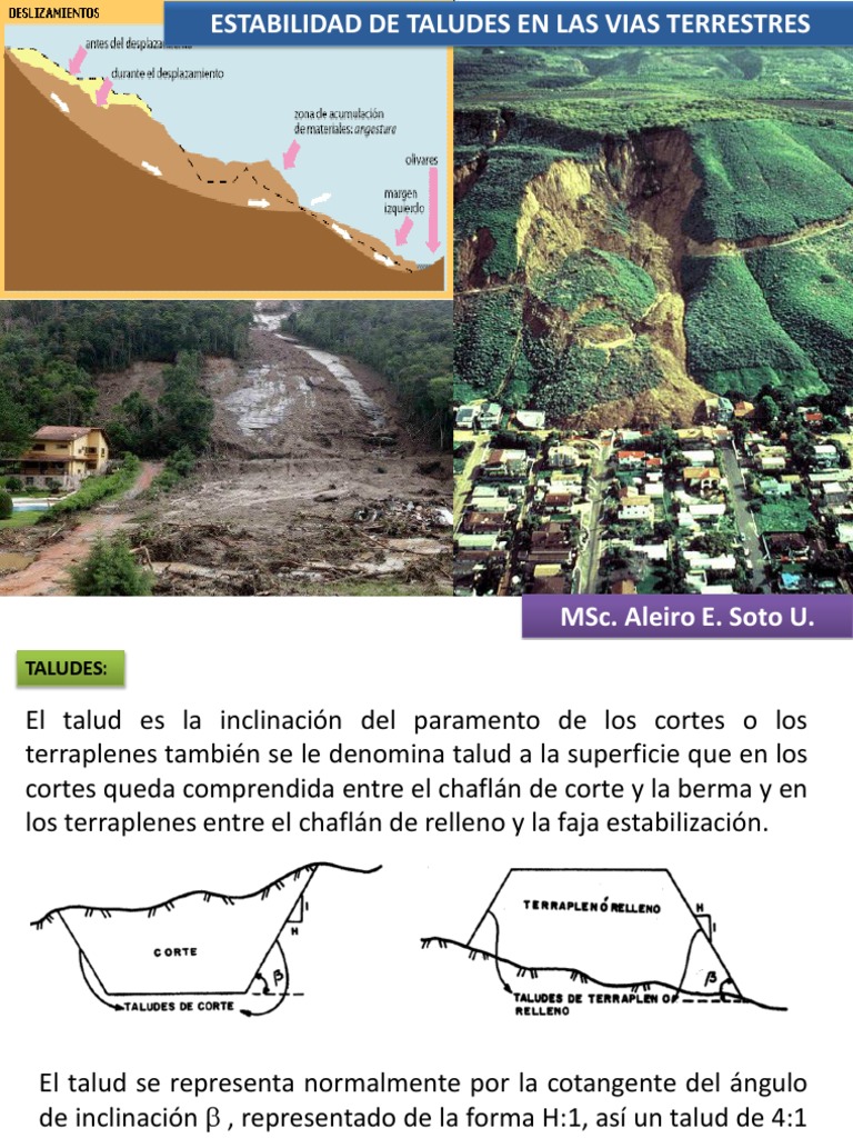 Estabilidad de Taludes en Vías Terrestres | PDF | Fricción | Falla ...