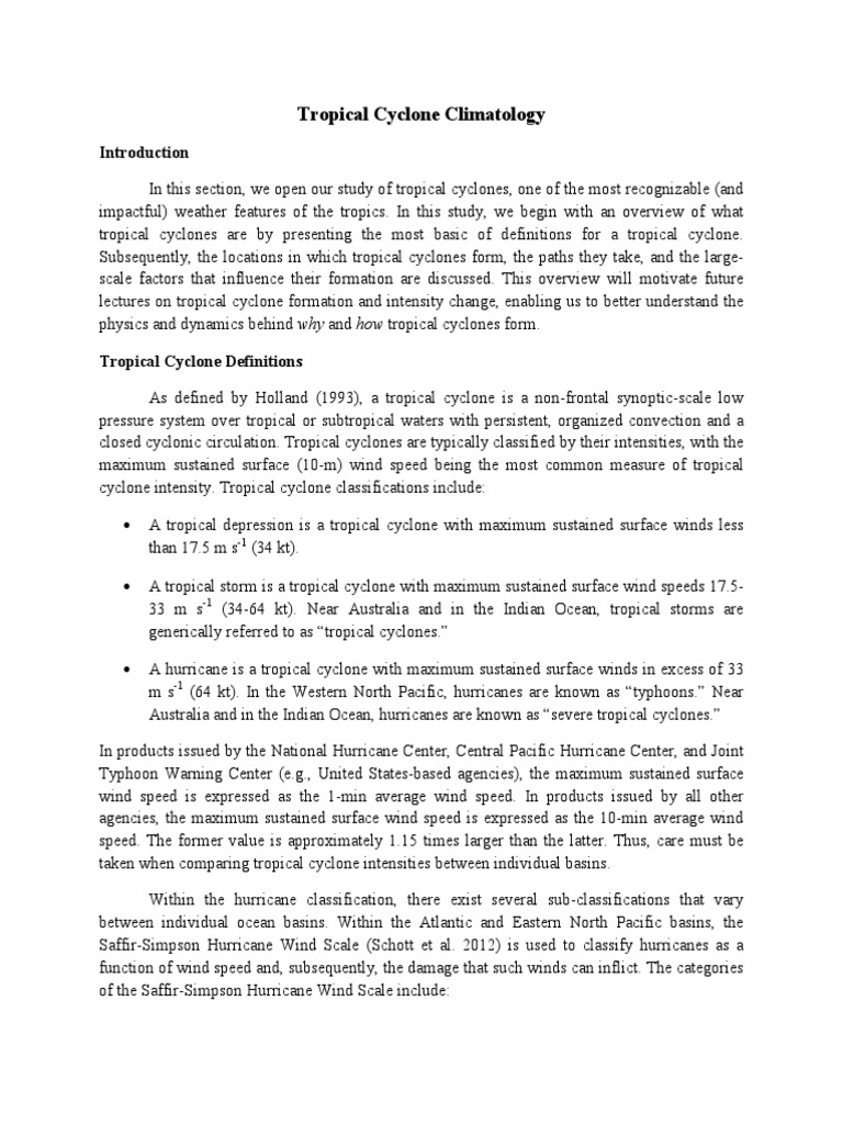 Introduction To Tropical Cyclones - Evans PDF | PDF | Tropical Cyclones ...