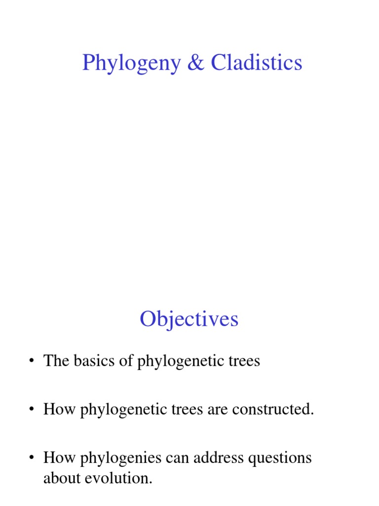 Phylogeny Cladistics | PDF | Phylogenetic Tree | Taxonomy (Biology)