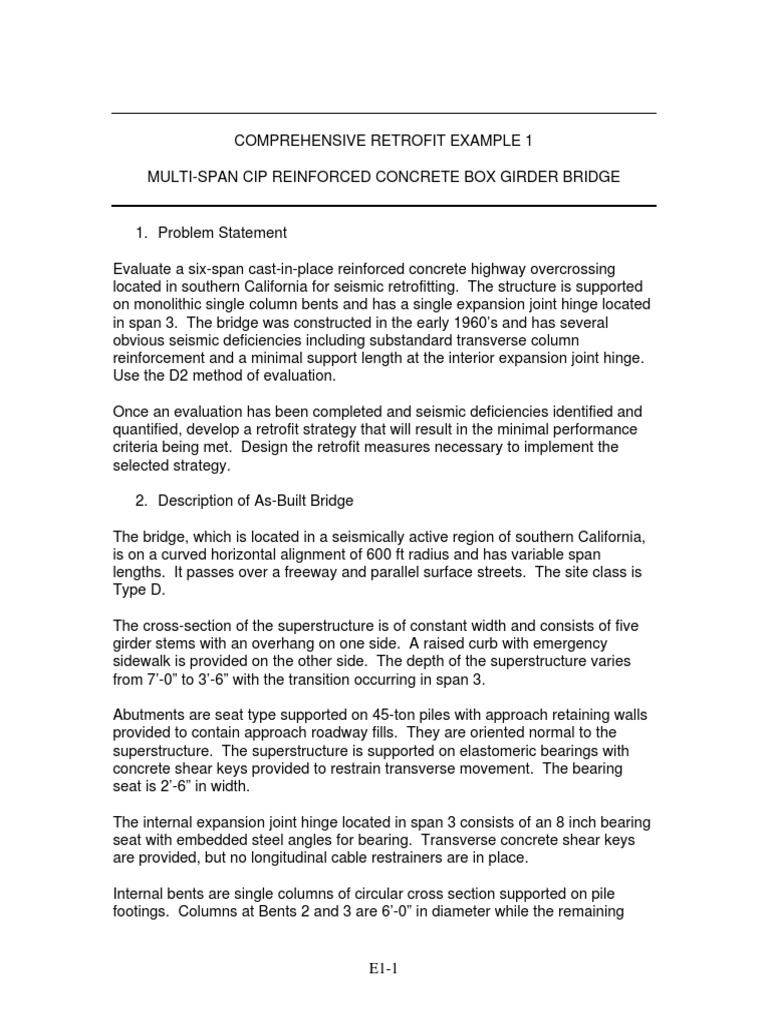 Example of Box Girder Bridge Calculation | PDF | Deep Foundation | Column