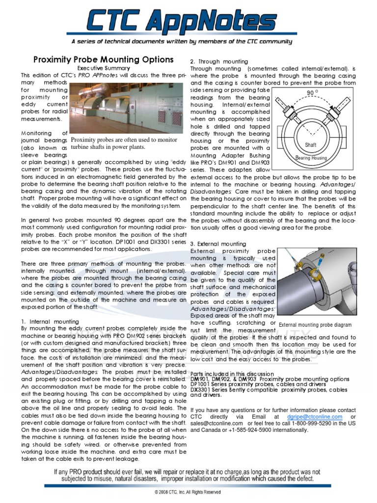 Pro Apnote Prox Probe MountsFINAL | PDF | Bearing (Mechanical ...