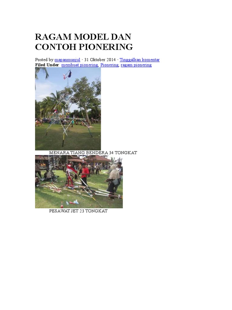 Ragam Model Dan Contoh Pionering | PDF