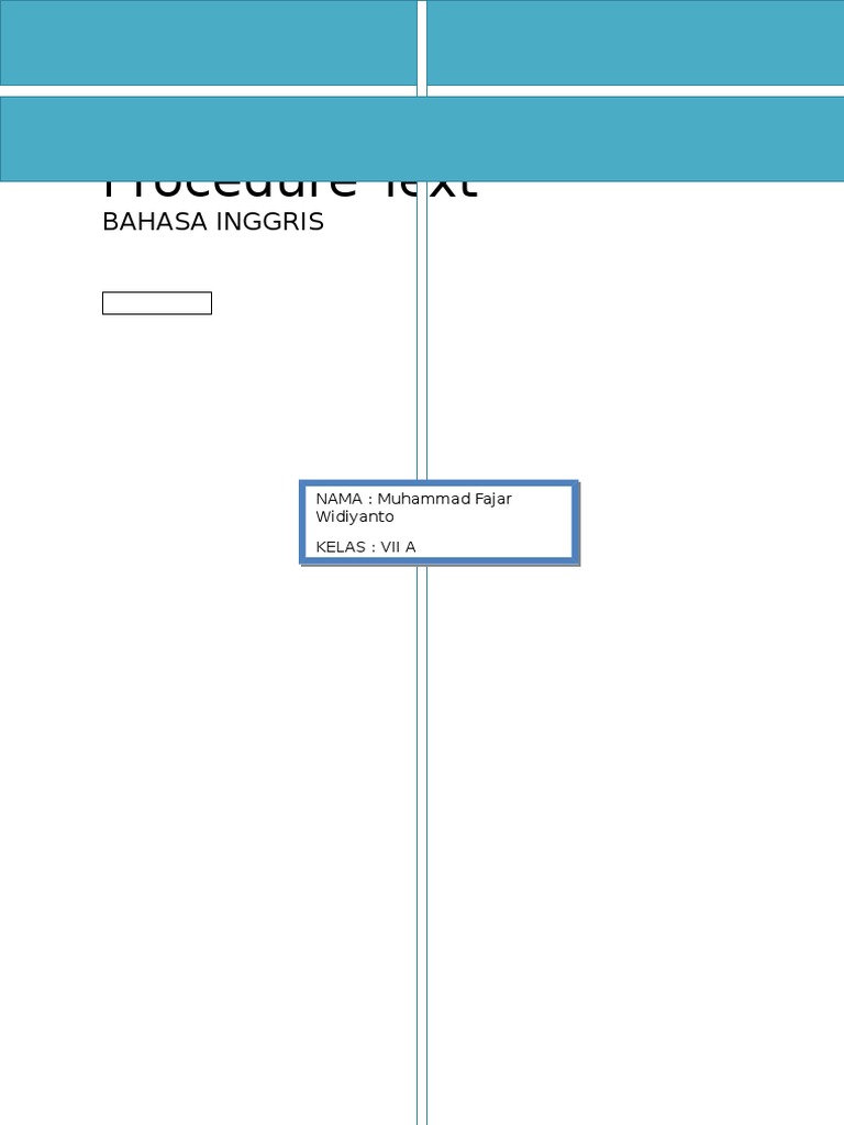 Procedure Text: Bahasa Inggris | PDF | Cakes | Foods