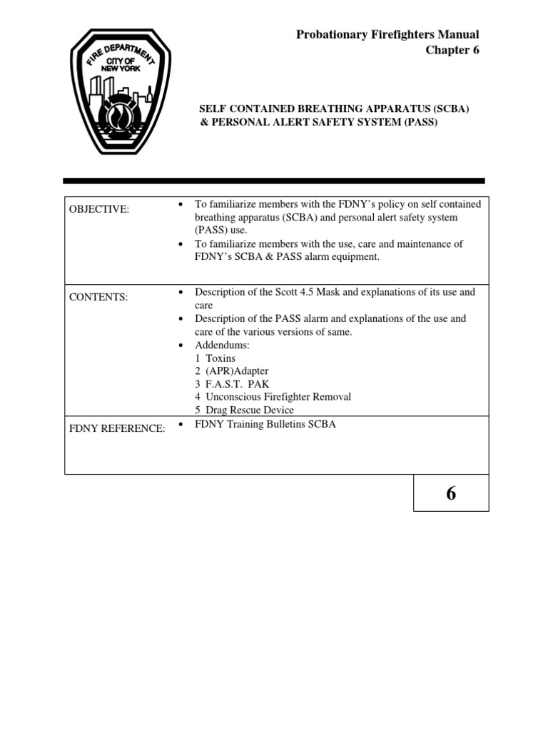 06 Scba Pass Fdny | PDF | Electrical Connector | Sports