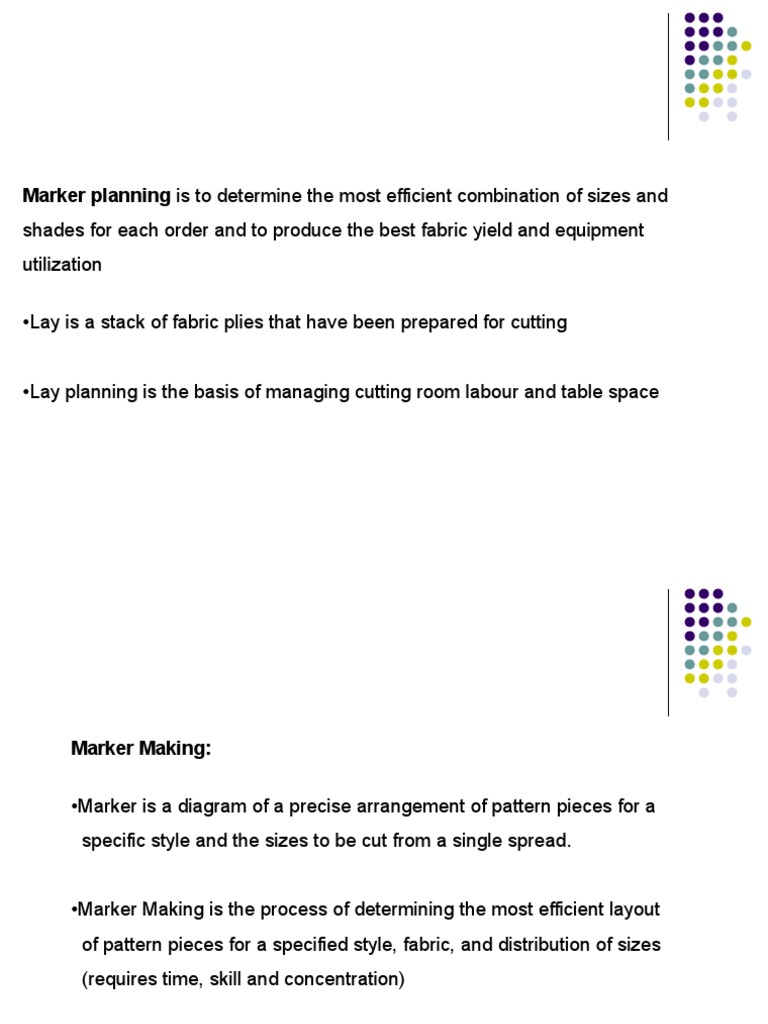 Marker Planning Is To Determine The Most Efficient Combination of Sizes ...