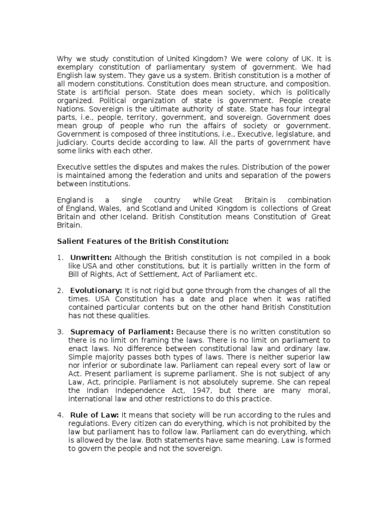 Constitution of Uk | Parliament Of The United Kingdom | Constitution Of ...