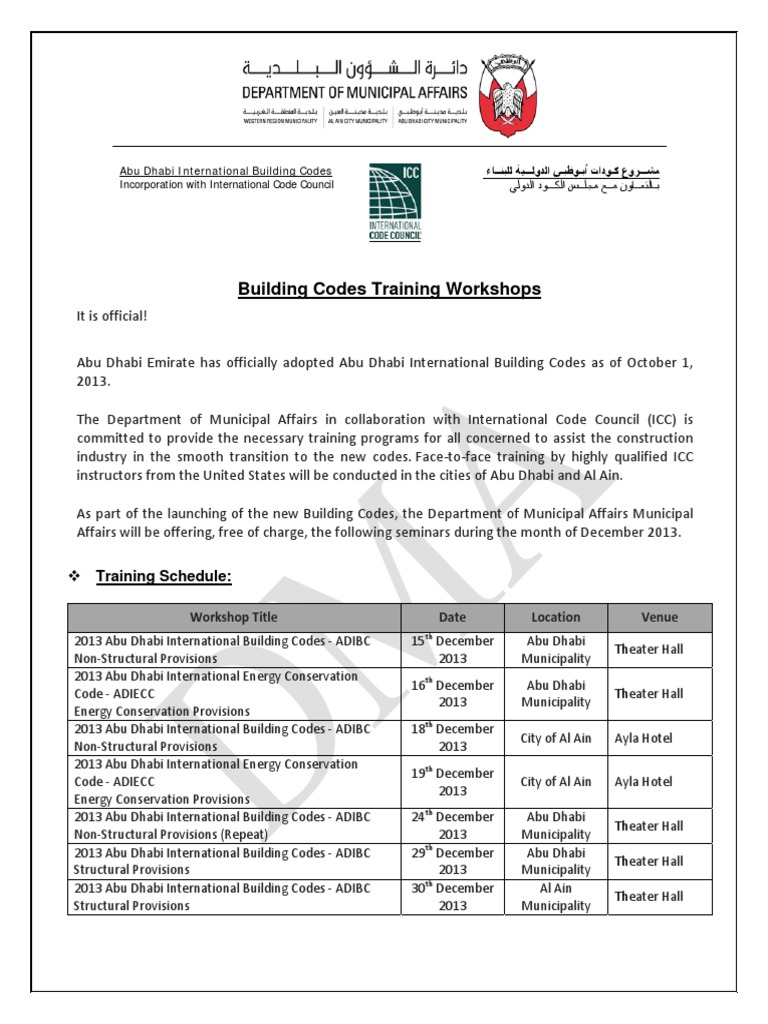 Building Code Training Workshops English PDF | PDF | Building Code ...