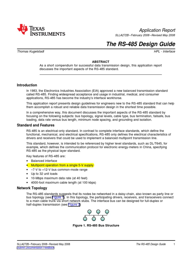 The RS-485 Design Guide | PDF