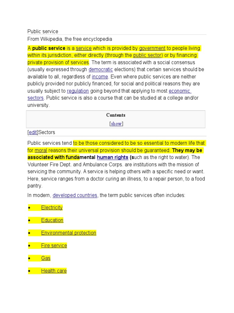 Understanding Public Service Concepts | PDF | Public Services | Social ...