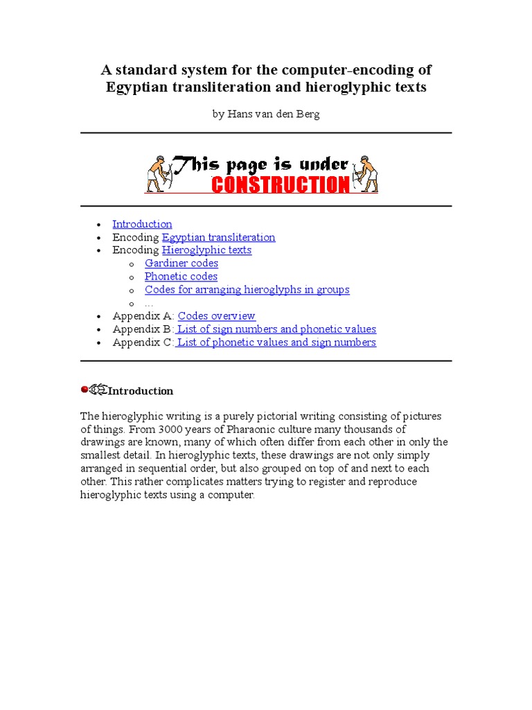 Manuel de Codage | PDF | Egyptian Hieroglyphs | Text