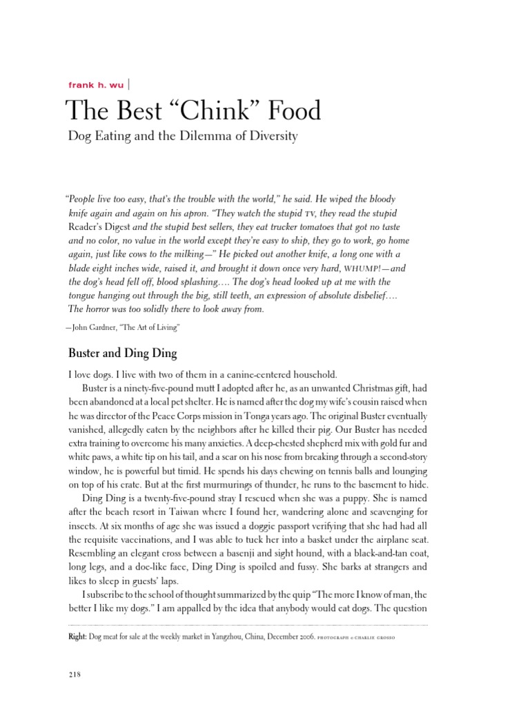 The Best Chink Food | PDF | Dogs | Japanese Cuisine