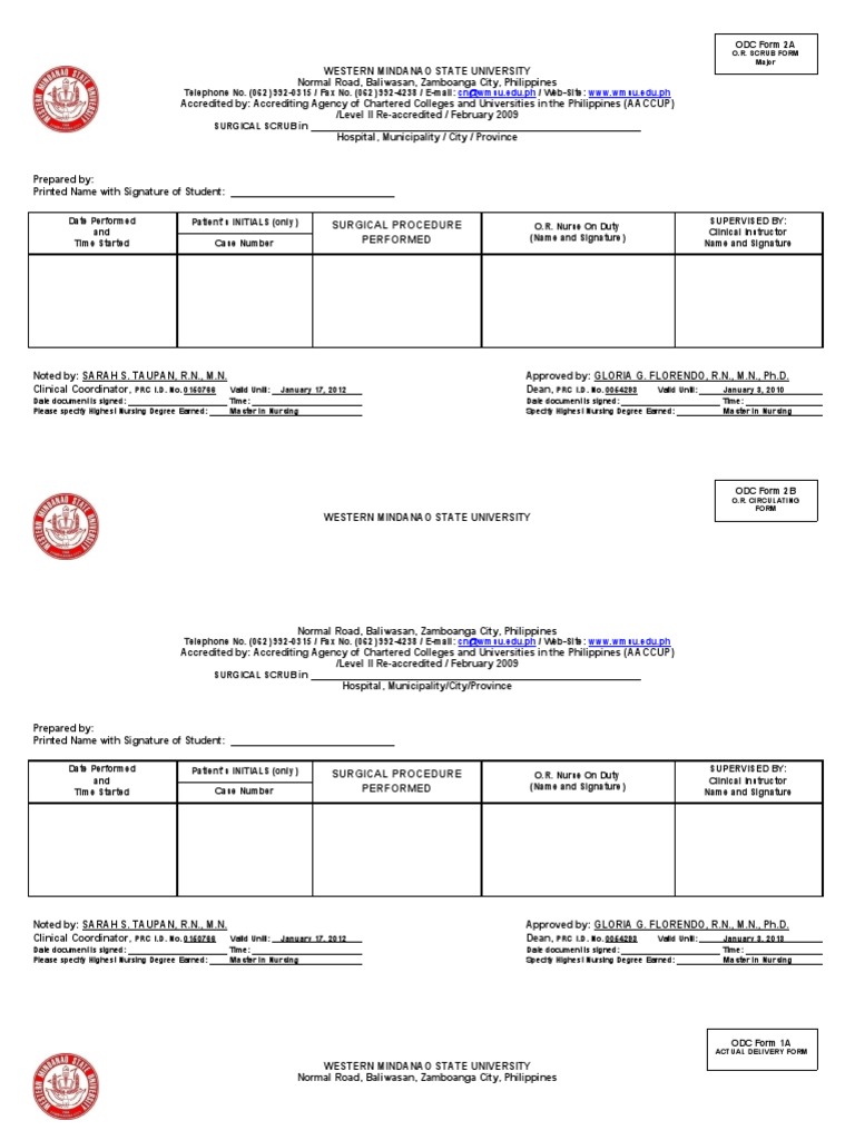 Odc Form 2a | PDF | Nursing | Doctor Of Philosophy