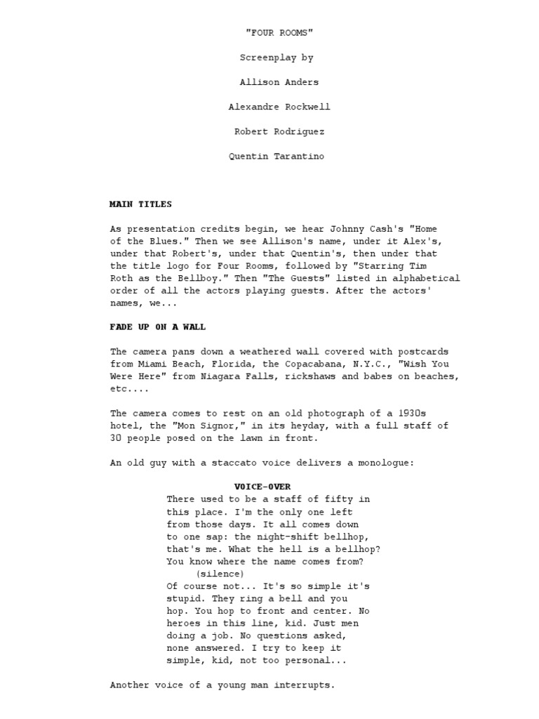 Four Rooms Script