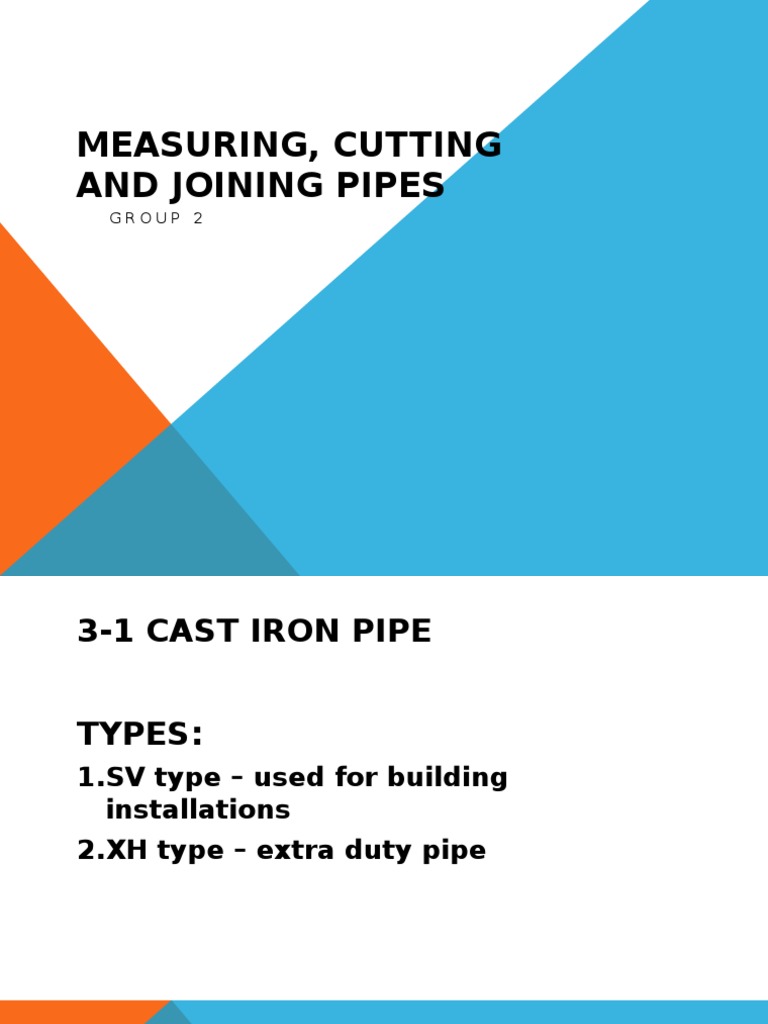 Measuring, Cutting and Joining Pipes | PDF | Pipe (Fluid Conveyance ...