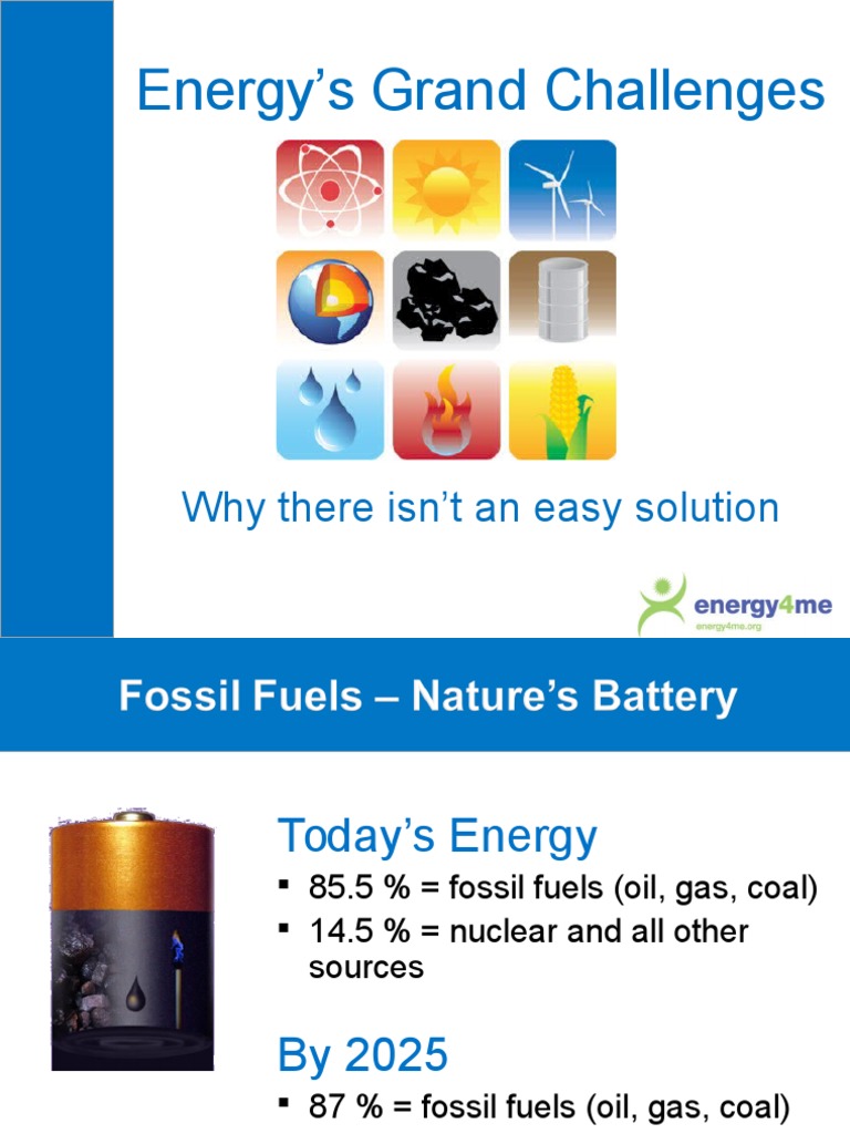 Energy's Grand Challenges: Why There Isn't An Easy Solution | PDF ...