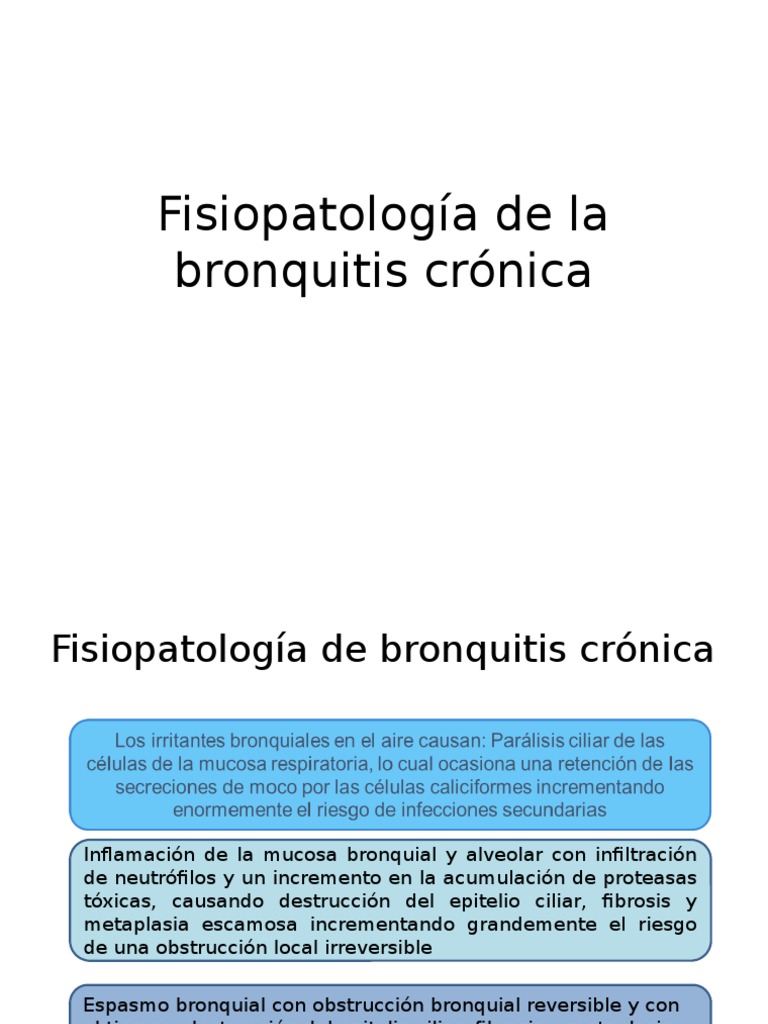 Fisiopatología de La Bronquitis Crónica | PDF
