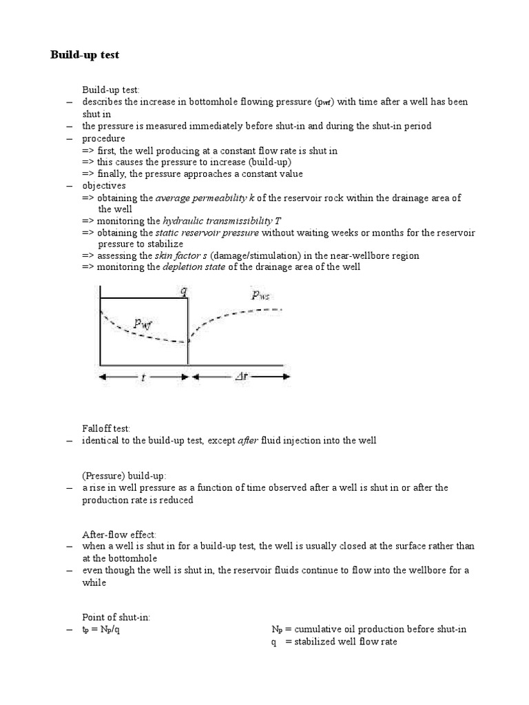 Build Up Test | PDF | Petroleum Reservoir | Fluid Mechanics