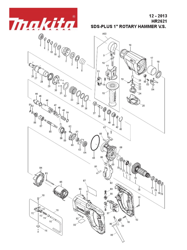 Makita hr2621 store