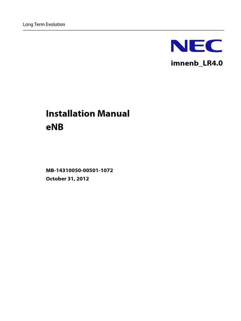 ENB Installation Manual | PDF | Electrical Connector | Cable