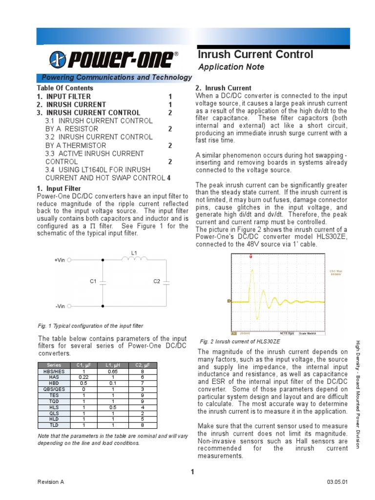 Inrush Current Control | PDF | Capacitor | Mosfet