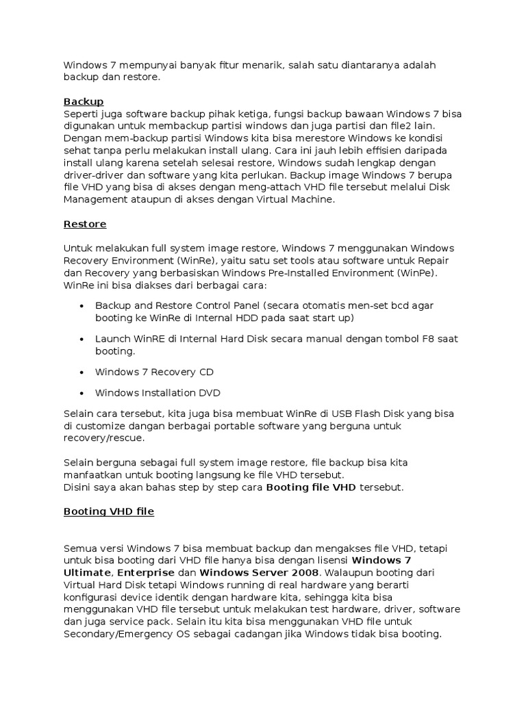 (Tutorial) Windows 7 VHD Boot | PDF