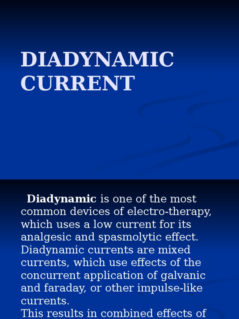 Diadynamic Current | Download Free PDF | Pain | Rectifier