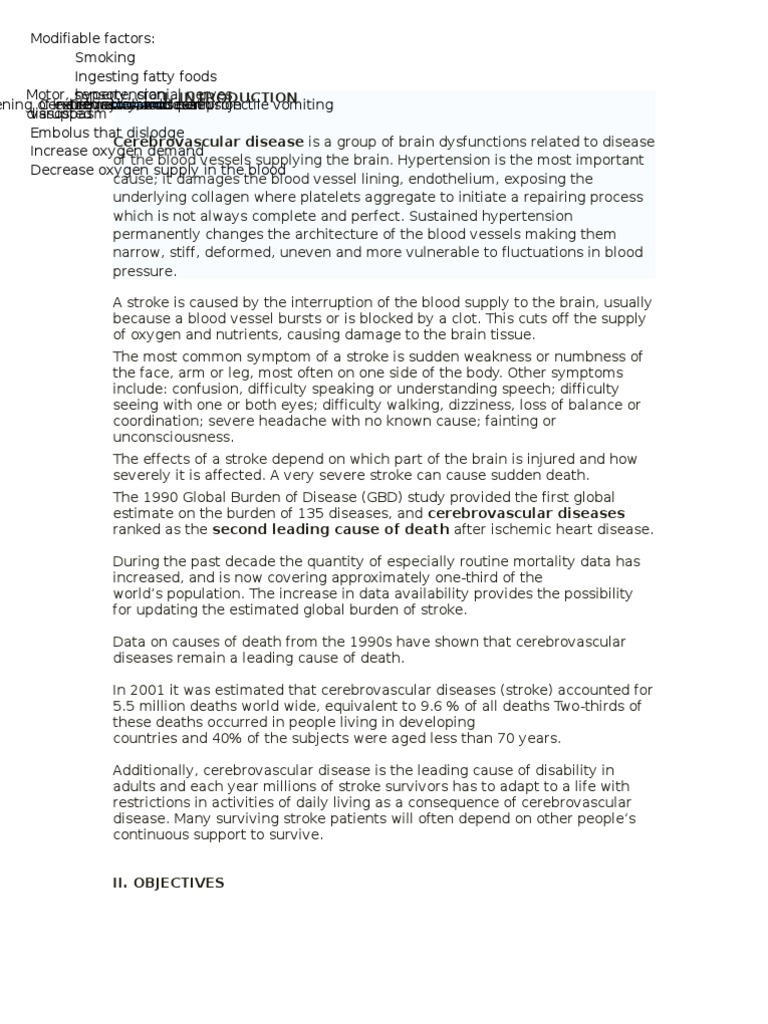 CVD Case Study | Download Free PDF | Cerebrum | Brainstem