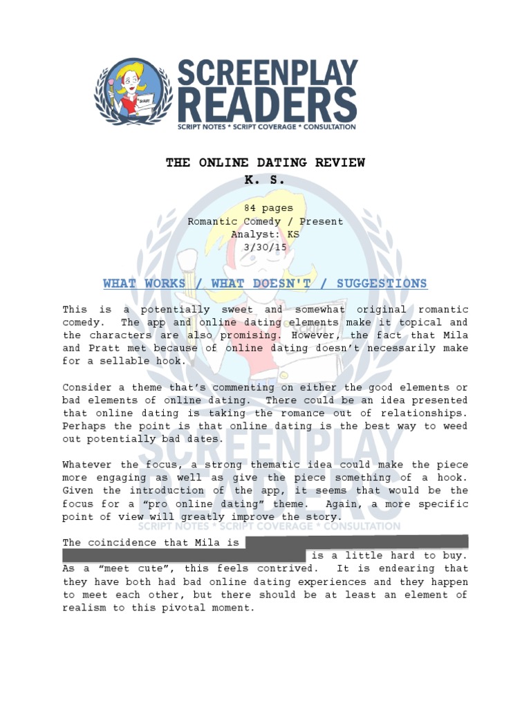 Screenplay Readers Coverage | PDF | Screenplay | Plot (Narrative)