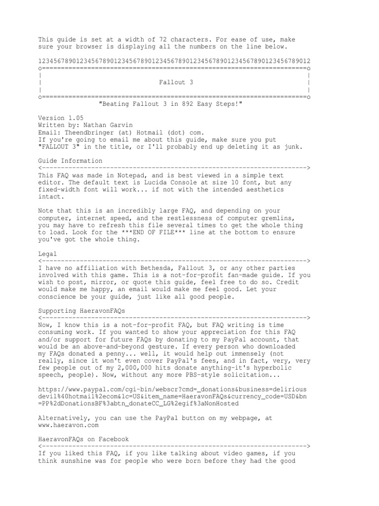Fallout 3 F | PDF | Video Games | Leisure