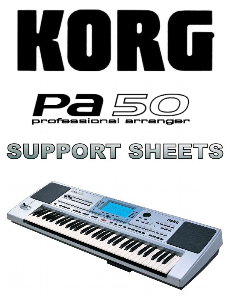 Korg PA50 Support and Features Guide | PDF | Piano | Music Technology