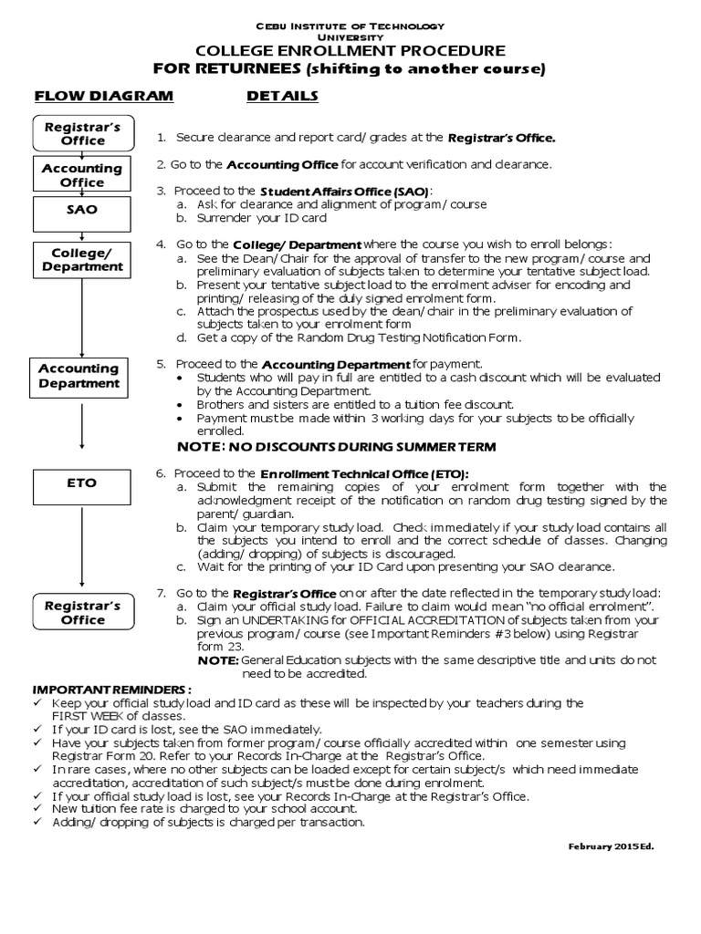 Returnee Shifting To Another Course | PDF | Payments | Learning
