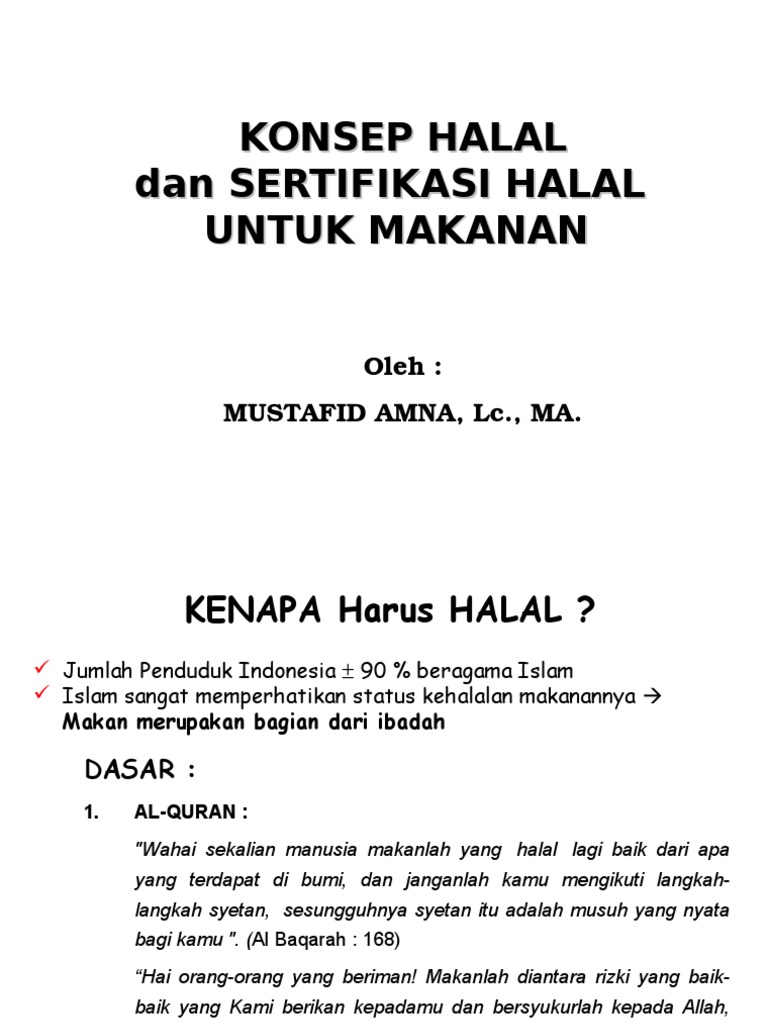 Konsep Halal | PDF | Gaya Hidup