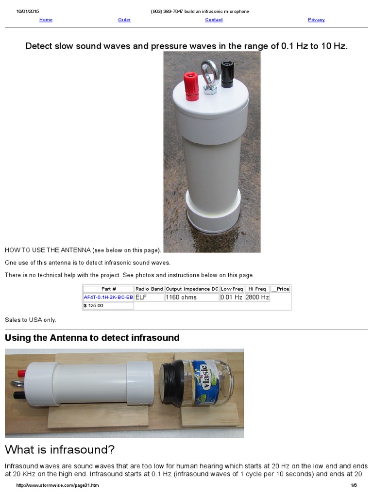 Build An Infrasonic Microphone | PDF | Amplifier | Microphone