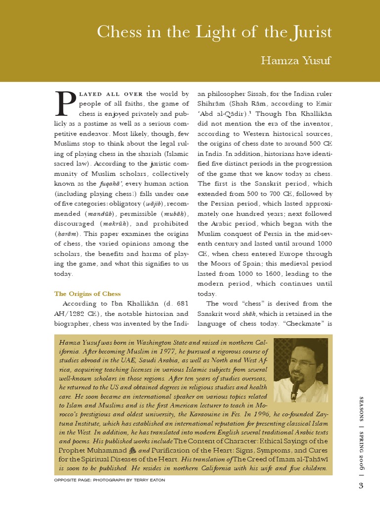 Chess in Light of Islam | PDF