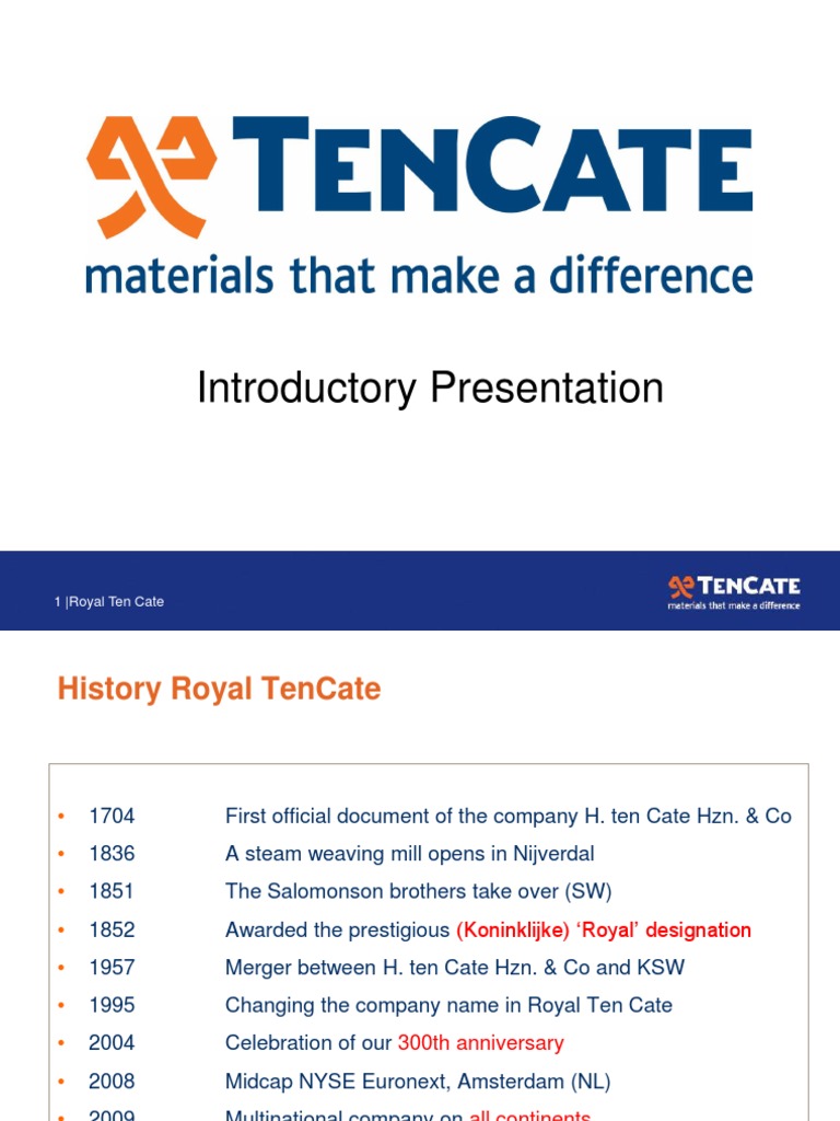 TenCate GNA Overview Presentation PDF | PDF | Textiles | Composite Material