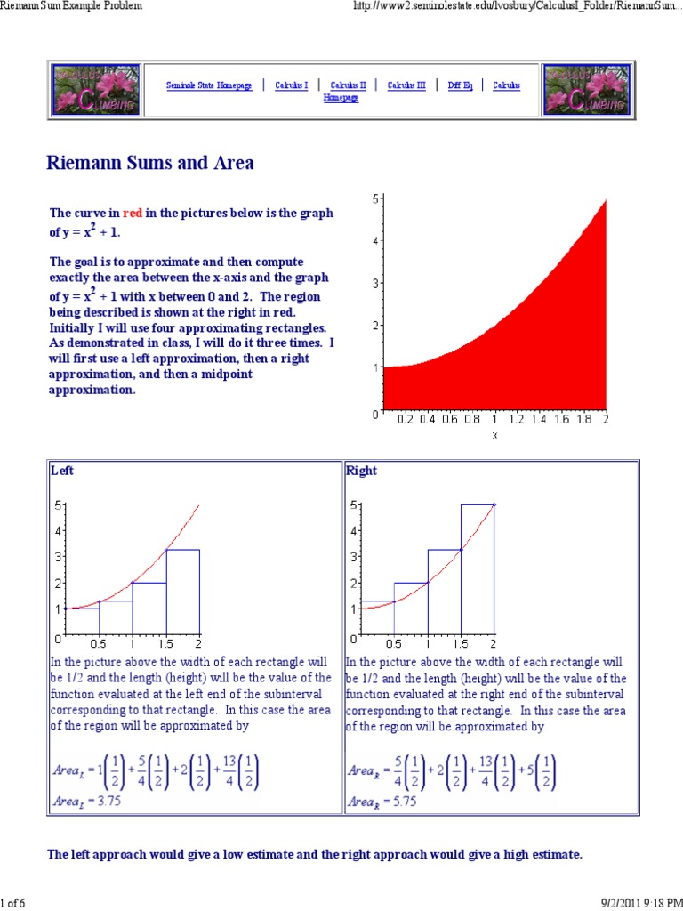 Riemann Sum Example Problem | Summation | Calculus
