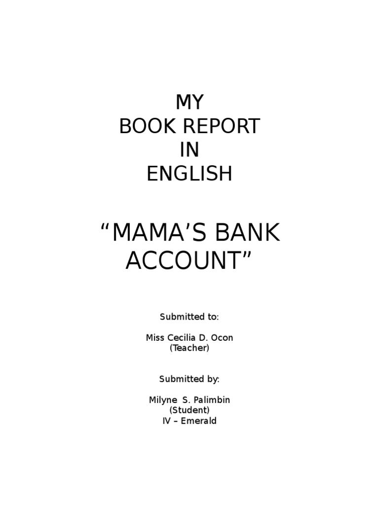 Book Report Title Page | PDF