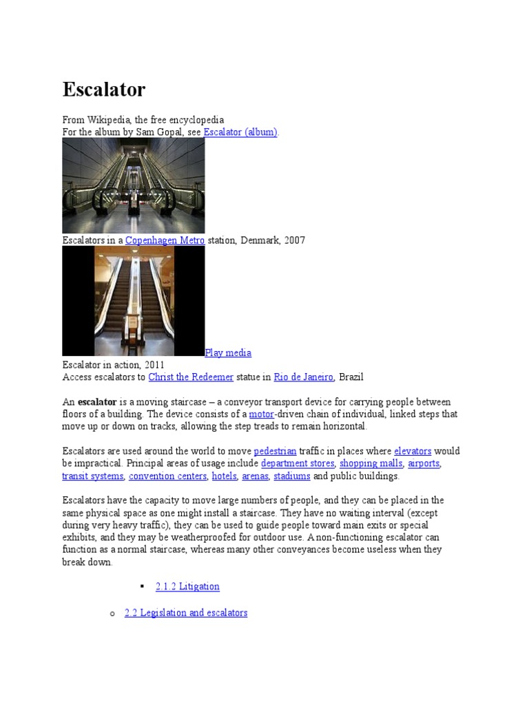 Escalator | PDF | Escalator | Elevator