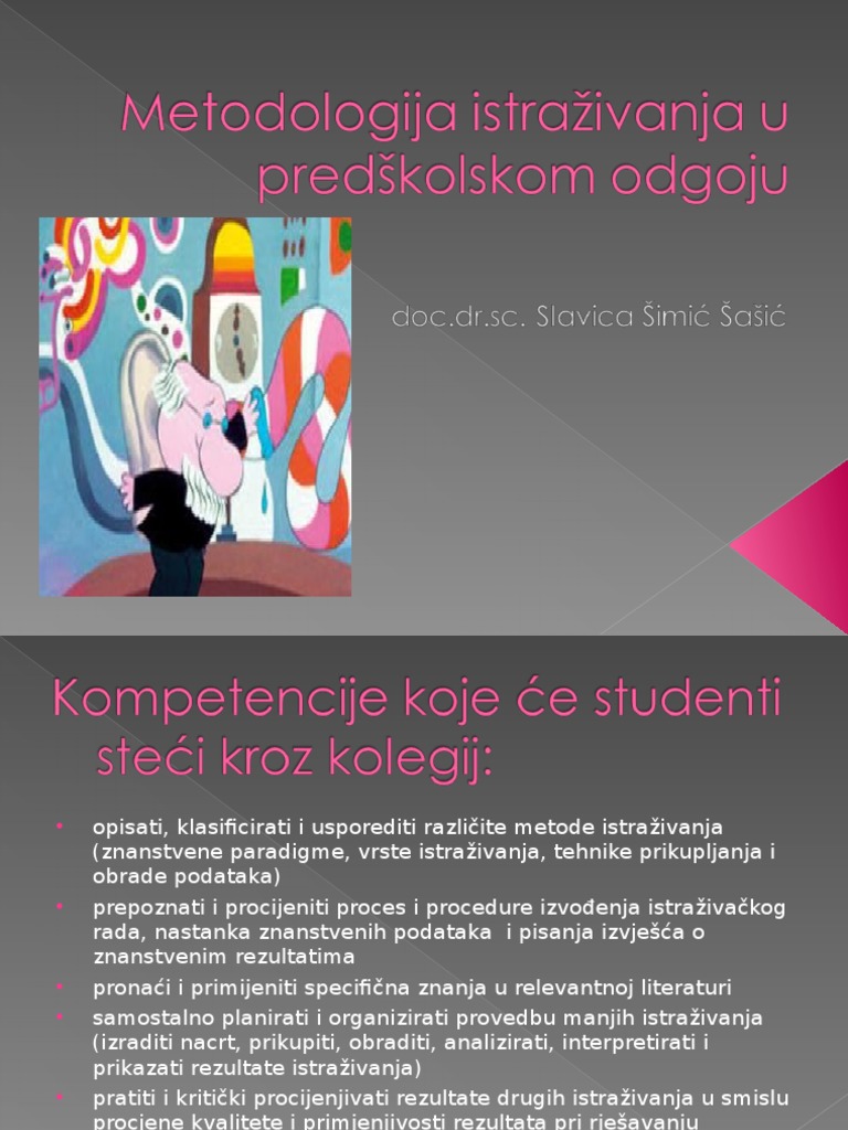Metodologija Istraživanja U Predškolskom Odgoju | PDF