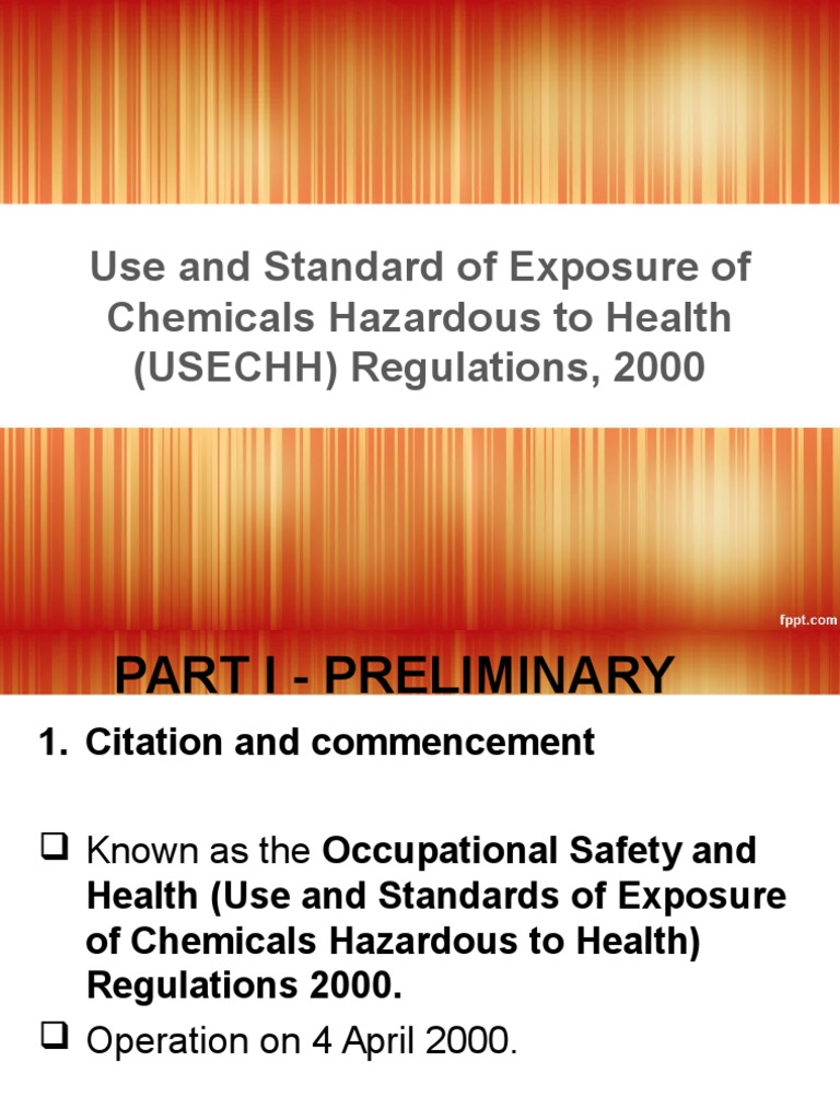 USECHH | PDF | Occupational Safety And Health | Safety