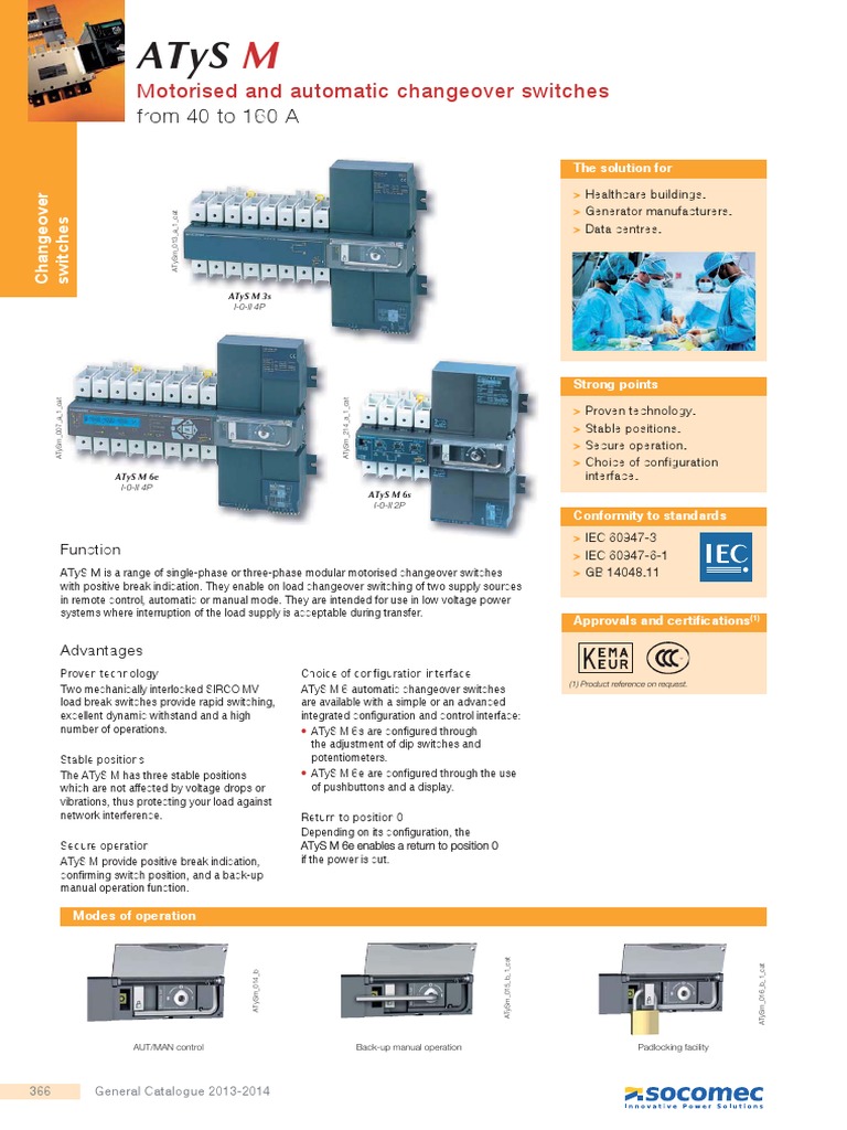 ATyS M 3s (Reversing Switch) Catalogue | Switch | Power Supply