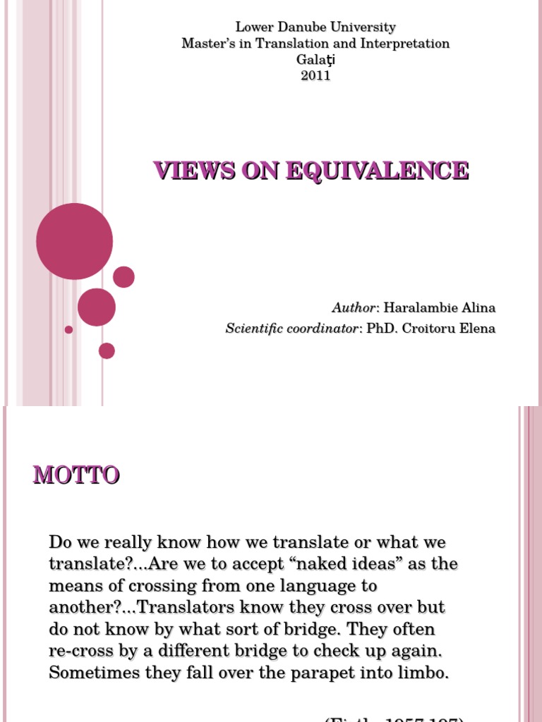 Textual Equivalence | PDF | Translations | Semantics