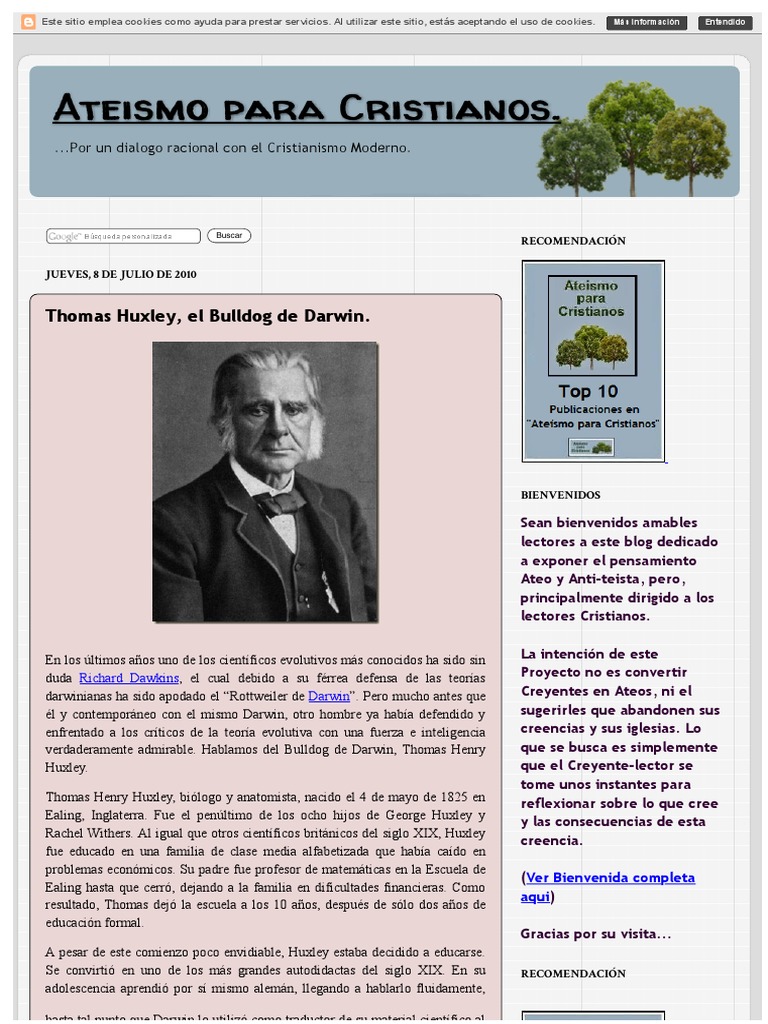 Thomas Huxley, El Bulldog de Darwin | PDF | Thomas Henry Huxley ...