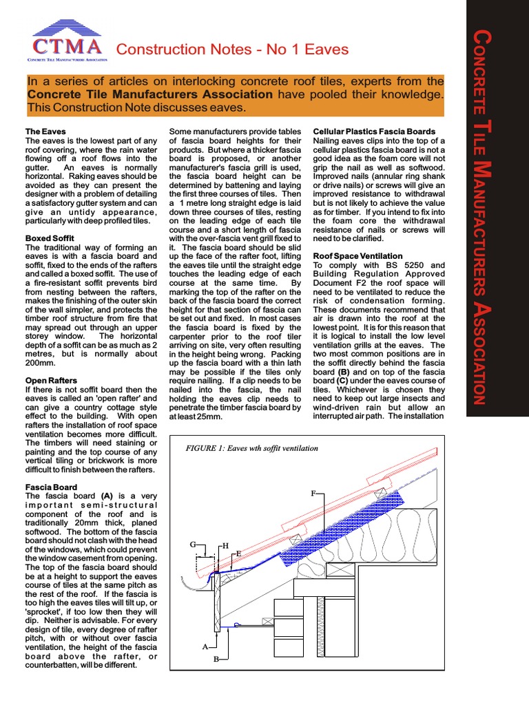 Expert guide to concrete tile roof eaves construction | PDF | Roof ...