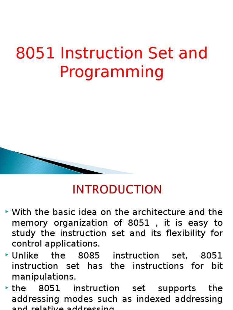 8051 Addr Mode and Instruction Set | PDF | Instruction Set | Pointer (Computer Programming)