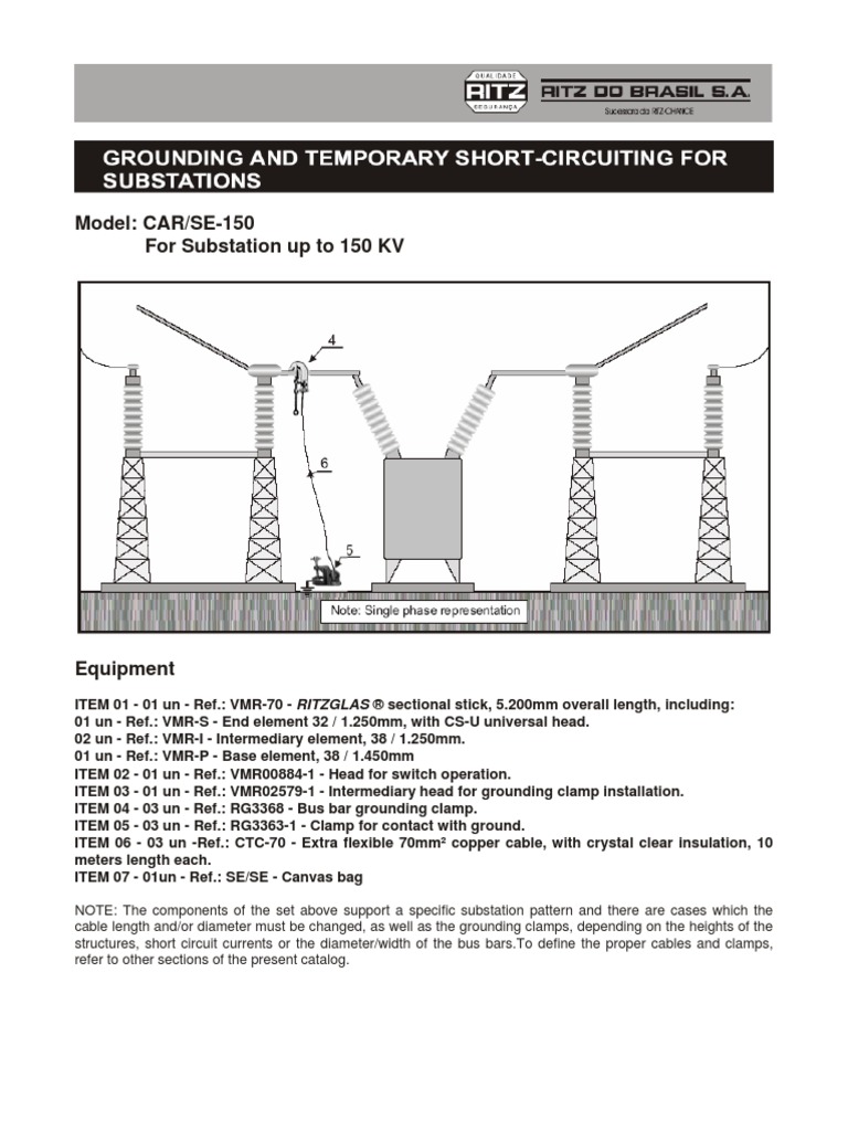 150KV Grounding Brosur | Electrical Substation | Fuse (Electrical ...