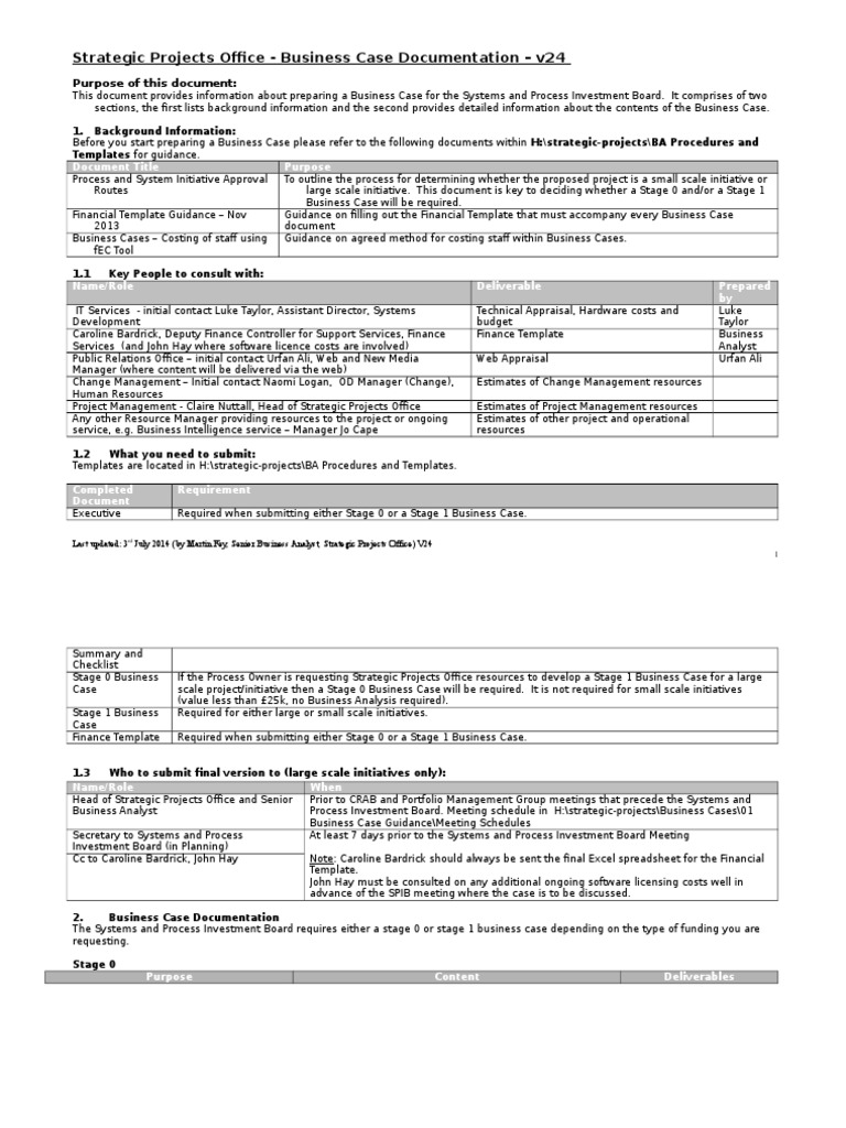 Business Case Documentation | PDF | Cost–Benefit Analysis | Business ...
