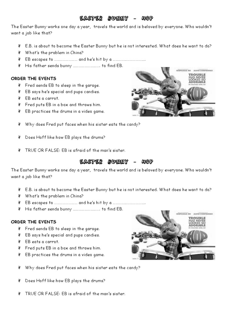 Easter Bunny Storyline & Events | PDF | Leisure
