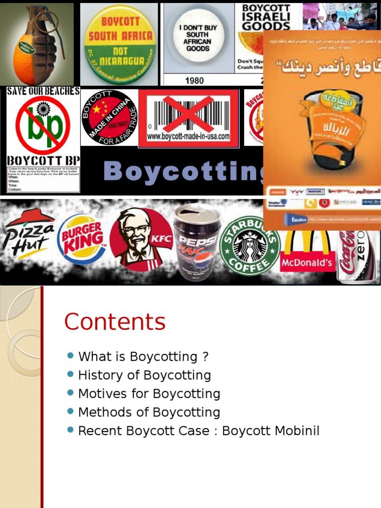 Understanding Boycotting: History & Methods | PDF | Boycott | Boycotts ...