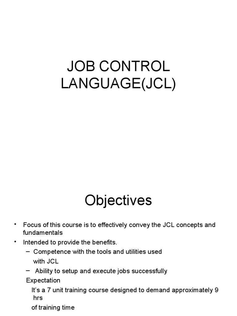 JCL - Job Control Language | PDF | Operating System Families | Data